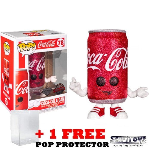 Coca Cola Coke Can Diamond Glitter 78 Pop Vinyl Figure Funko Exclusive ...