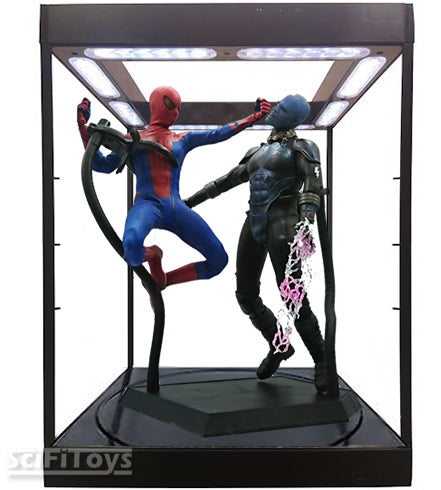 1/6 Action Figure Clear Display Case with USB powered LEDs Light Up ...
